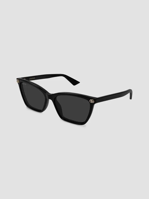 Gucci 56mm Tortoiseshell Cat-eye Sunglasses - Black