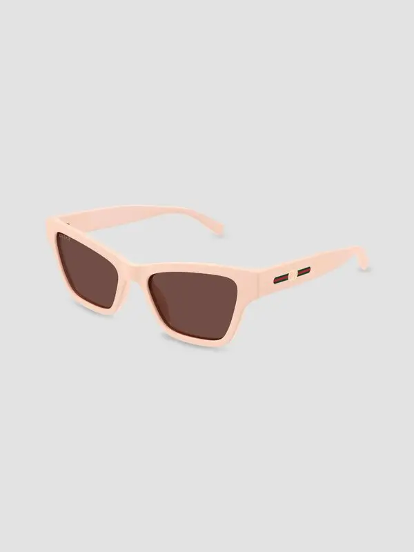 Gucci Lines 53mm Cat-eye Sunglasses - Pink