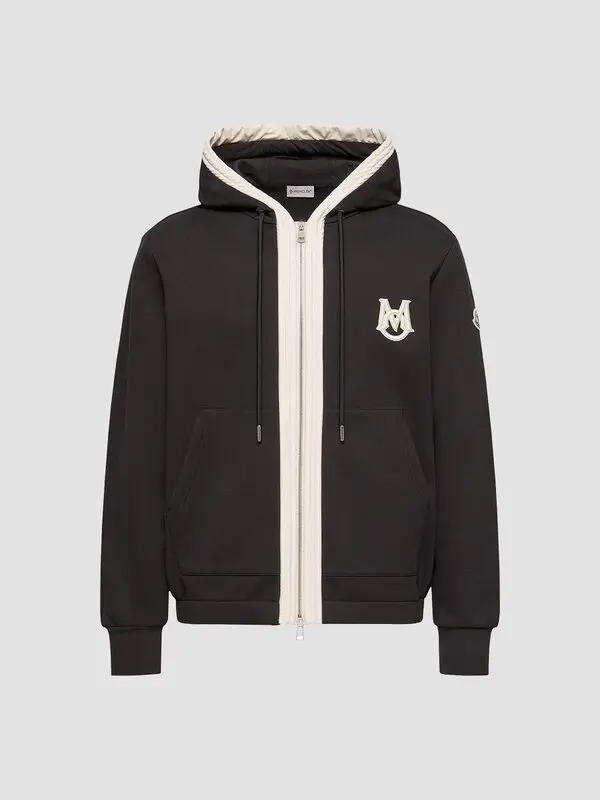 Moncler Zip-up Hoodie In Cotton