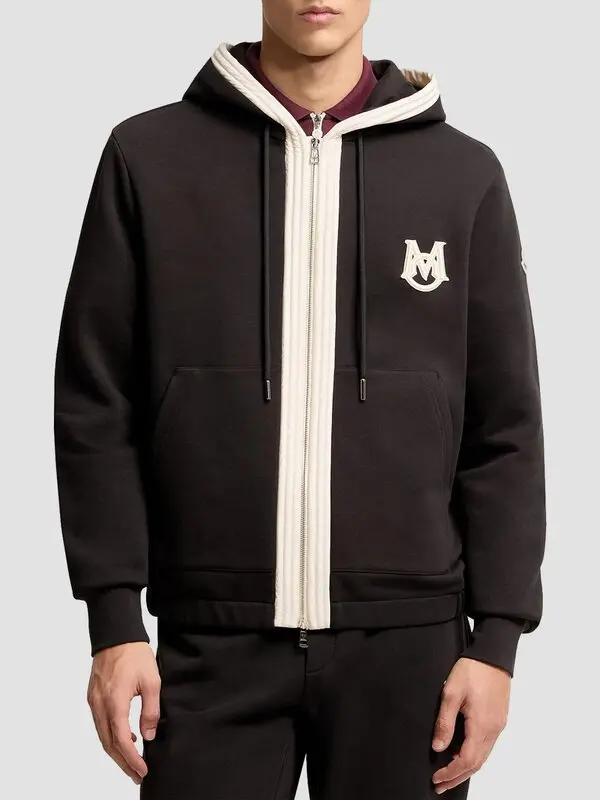 Moncler Zip-up Hoodie In Cotton