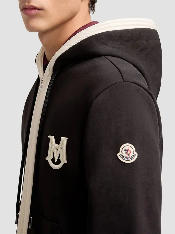 Moncler Zip-up Hoodie In Cotton
