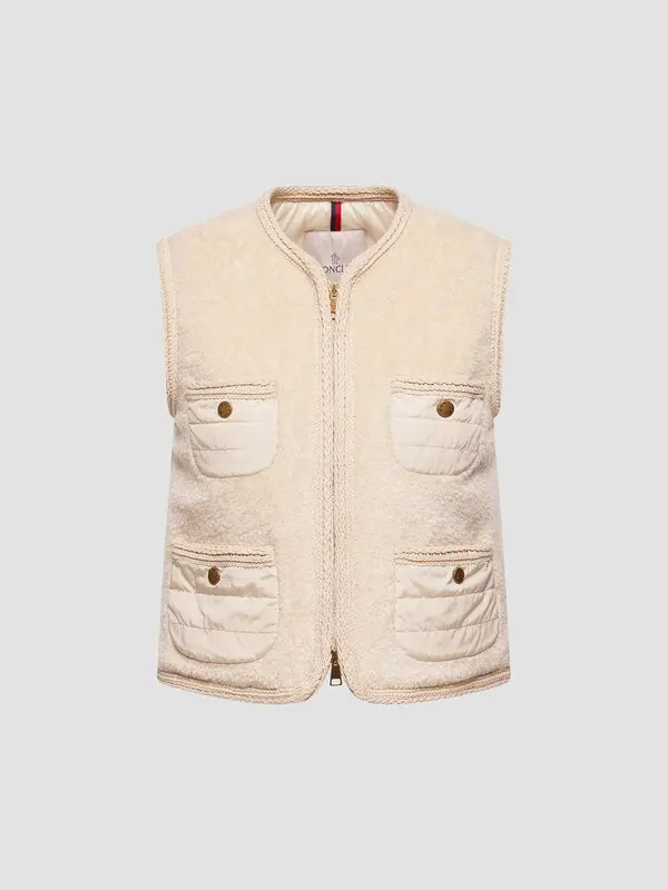 Moncler Mimosa Puffer Vest In Teddy