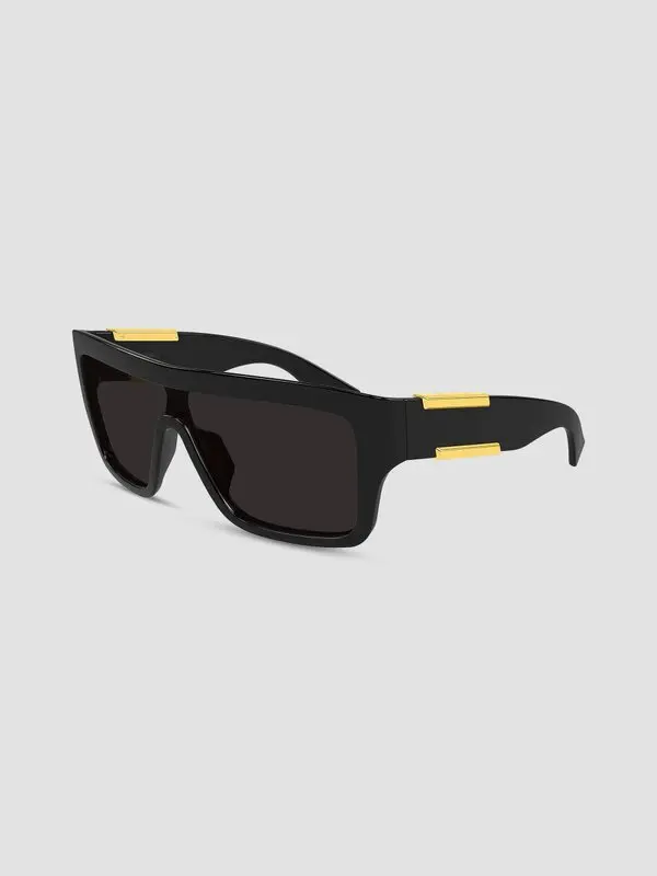Bottega Veneta Dash Ribbon 99mm Shield Sunglasses - Black