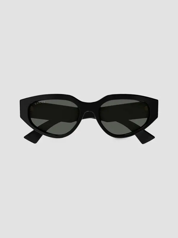Gucci Miami 55mm Cat-eye Sunglasses - Black