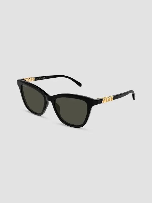 Gucci Block 52mm Cat-eye Sunglasses - Black