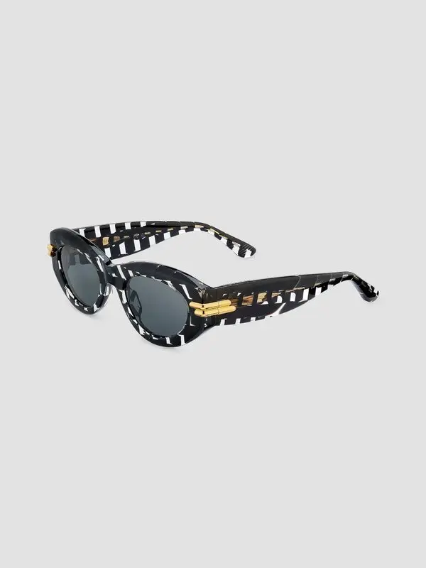 Bottega Veneta Curvy Bold Ribbon 51mm Cat-eye Sunglasses - Black