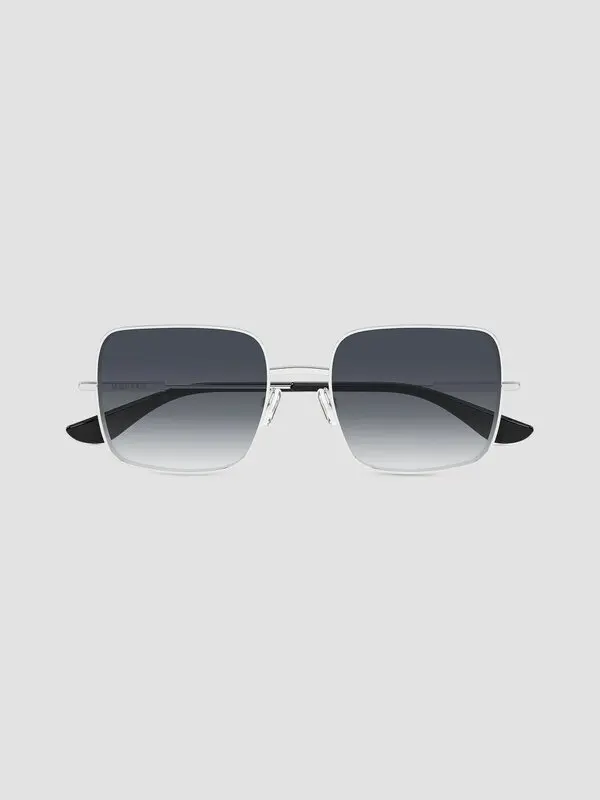 Alexander McQueen Metal T-bar 55mm Square Sunglasses