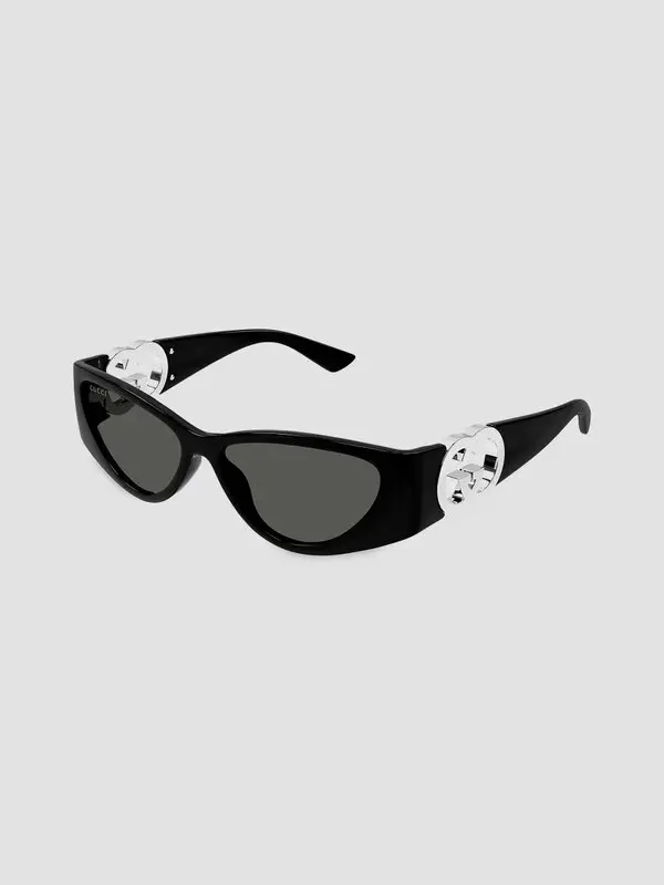 Gucci Hailey 55mm Cat Eye Sunglasses - Black