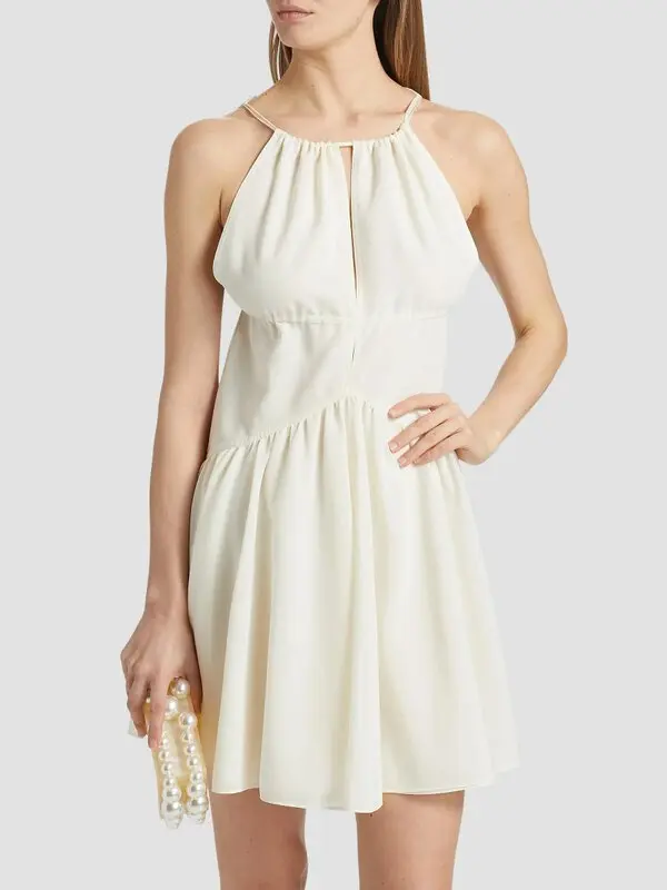 Philosophy Di Lorenzo Serafini Poplin Halter Tie Minidress