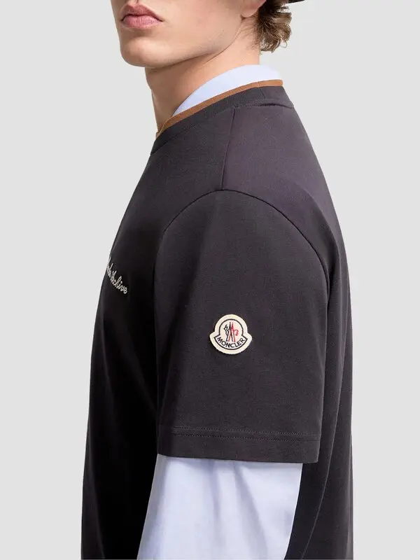 Moncler Crew-neck T-shirts In Cotton