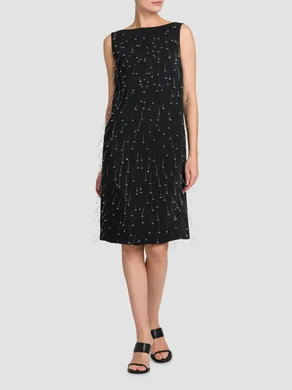 Moschino Embellished Crepe Knee-length Dress