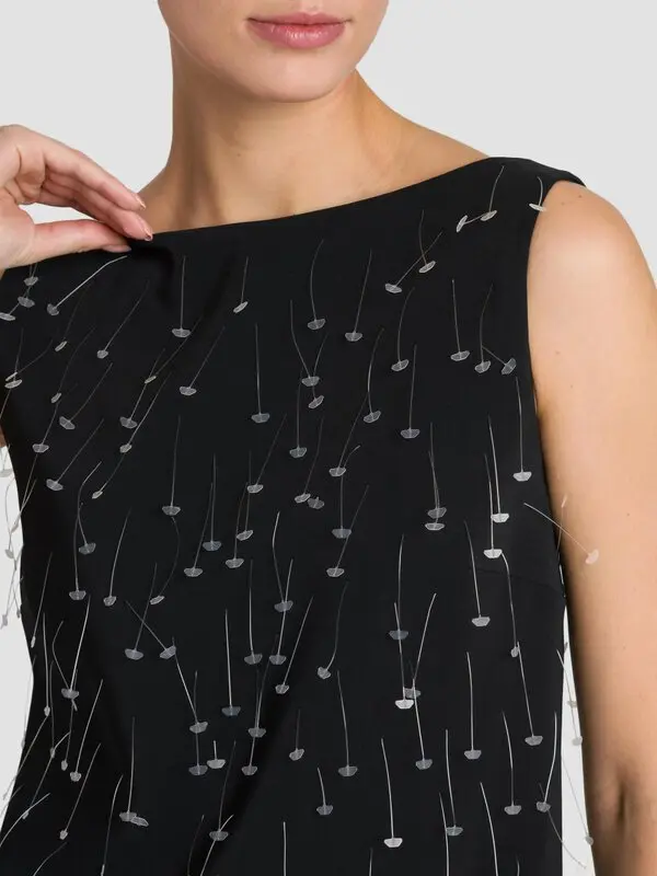 Moschino Embellished Crepe Knee-length Dress