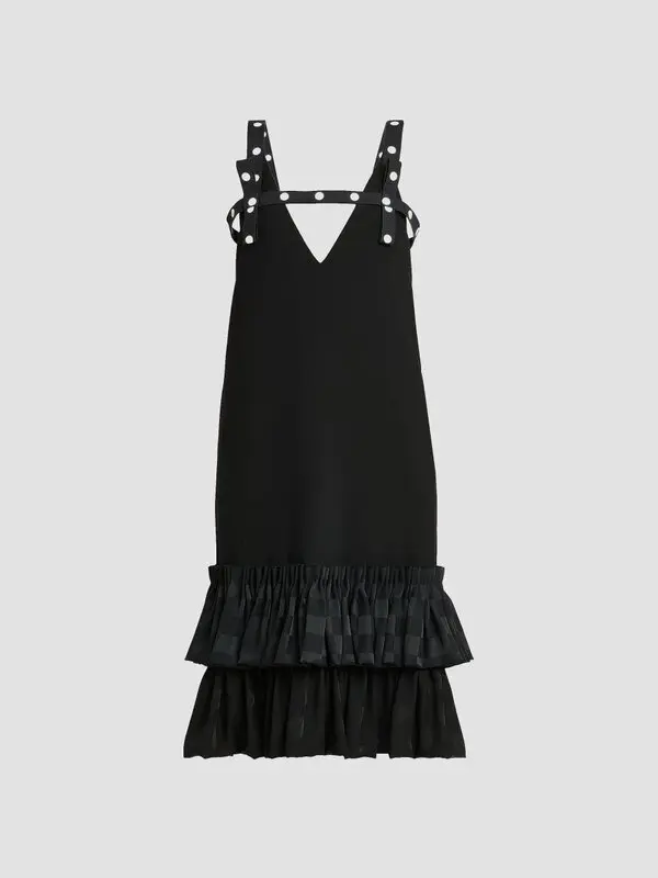 Moschino Tiered High-low Midi-dress - Multi Black