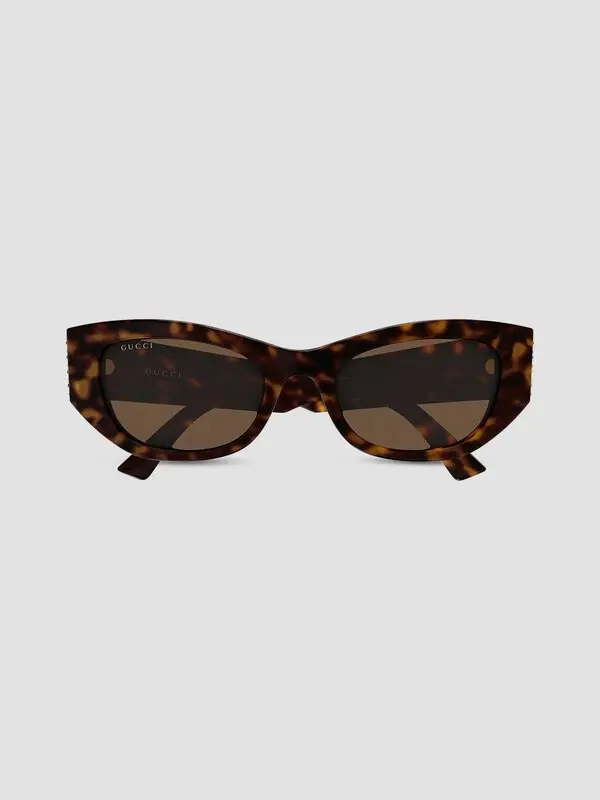 Gucci On Side 53mm Cat-eye Sunglasses - Brown