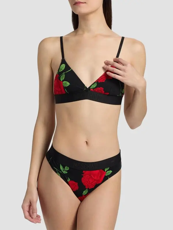 Moschino Intimo Donna Rose Triangle Bra