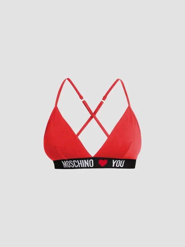 Moschino Intimo Donna Triangle Bra - Red