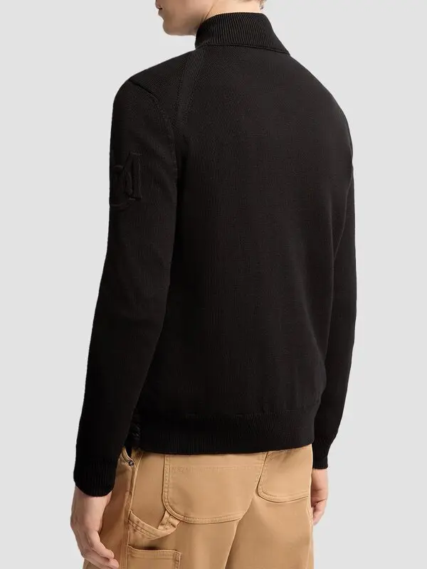 Moncler Down-filled Cardigan In Cotton