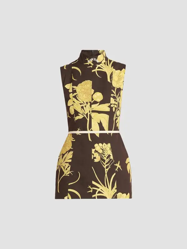 Moschino Floral Poplin Minidress - Multi Brown