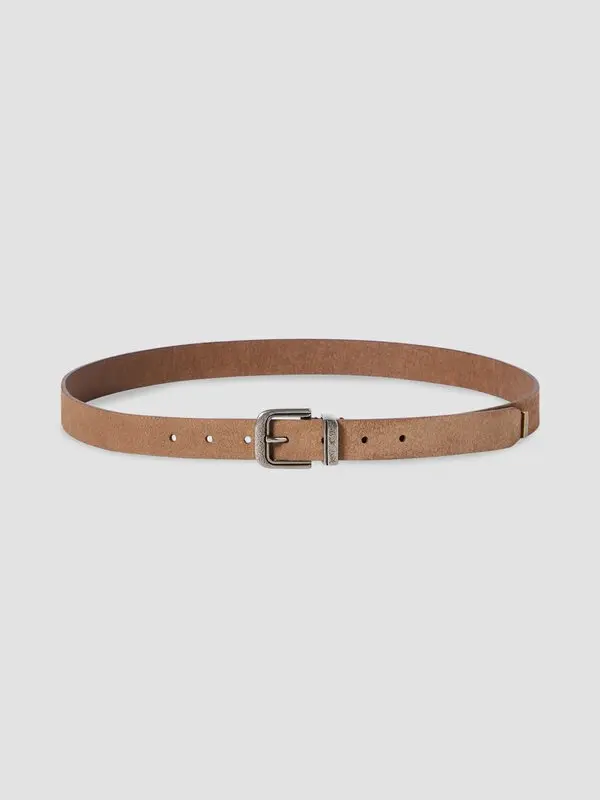 Brunello Cucinelli Reversed Leather Belt - Hazelnut
