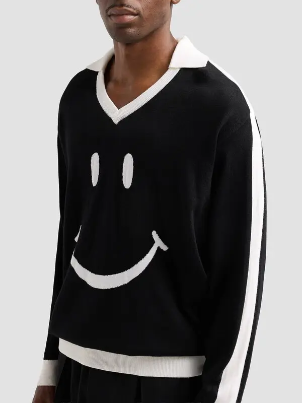 Moschino Smiley Knitted Wool Sweater