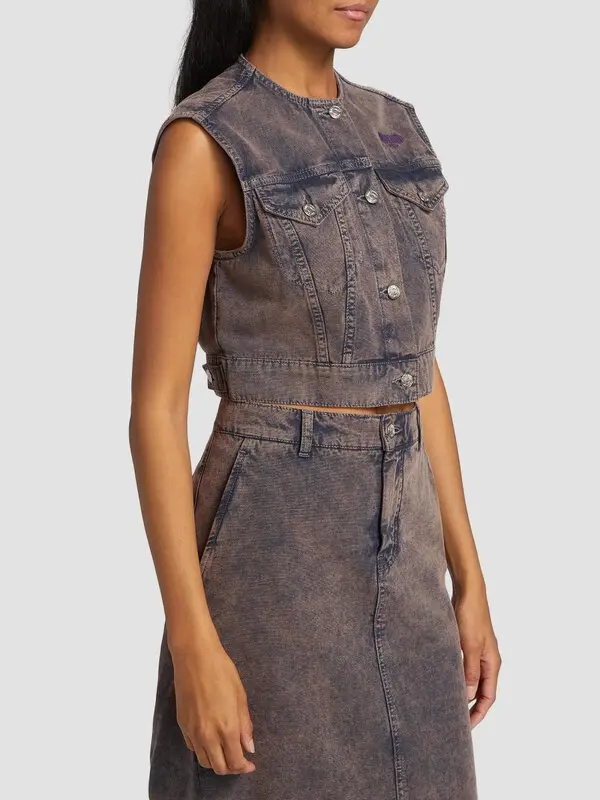 Moschino Sleeveless Denim Waistcoat