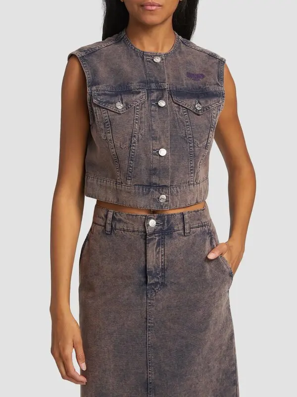 Moschino Sleeveless Denim Waistcoat