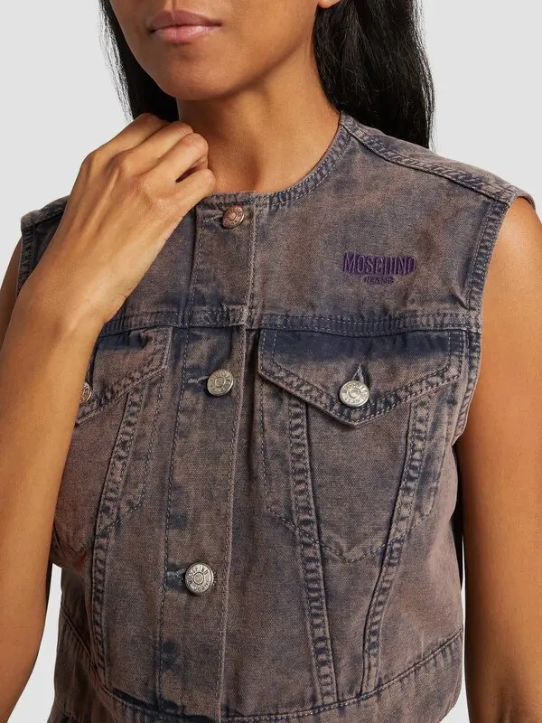 Moschino Sleeveless Denim Waistcoat