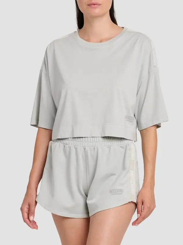 Moschino Cotton Crop T-shirt