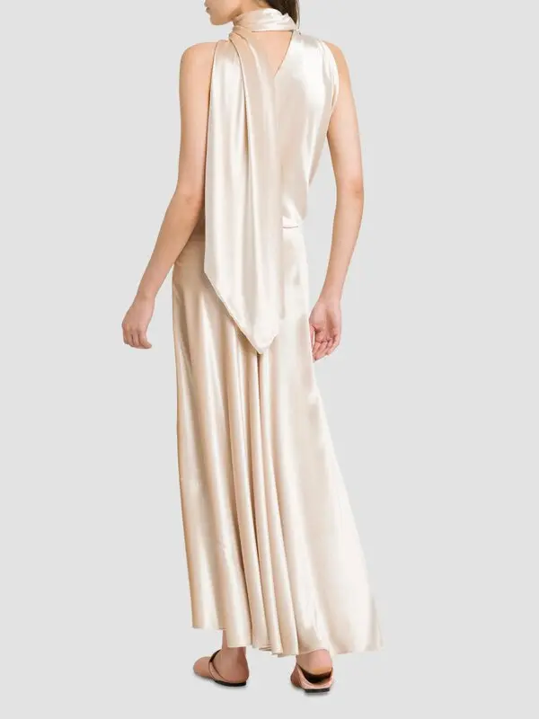 Alberta Ferretti Velvet Draped One-shoulder Dress
