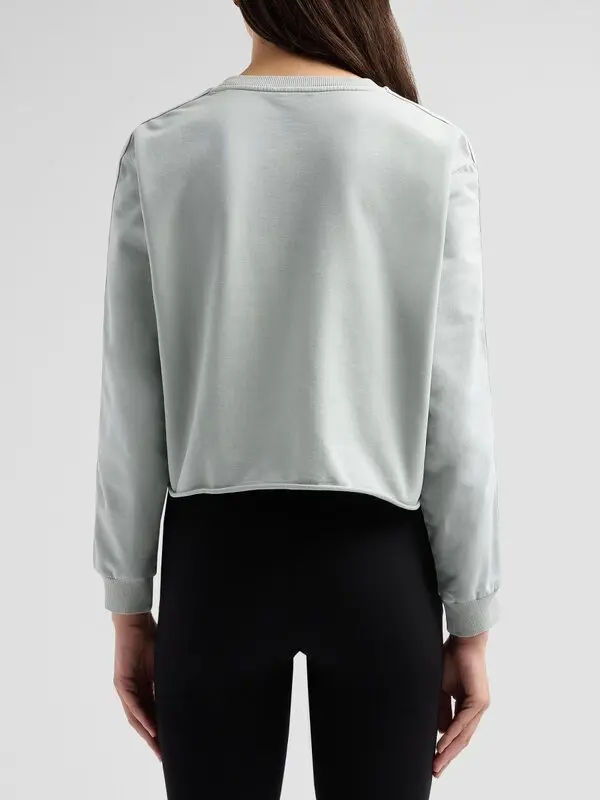 Moschino Logo Stretch-cotton Fleece Sweatshirt - Grey
