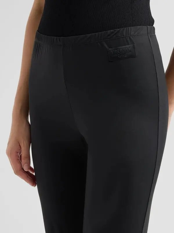 Moschino Lace-trim Microfiber Pajama Pants - Black