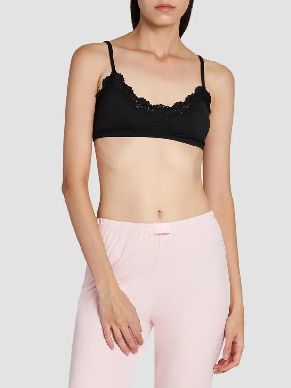 Moschino Lace Bandeau Bra - Black