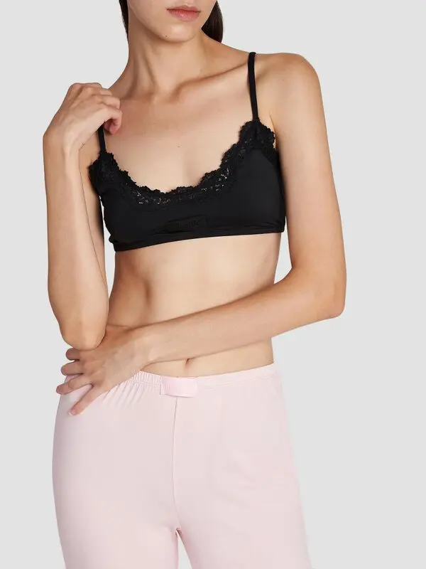 Moschino Lace Bandeau Bra - Black