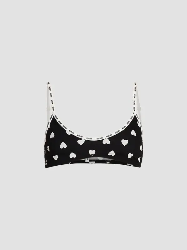 Moschino Heart-print Scoopneck Bralette