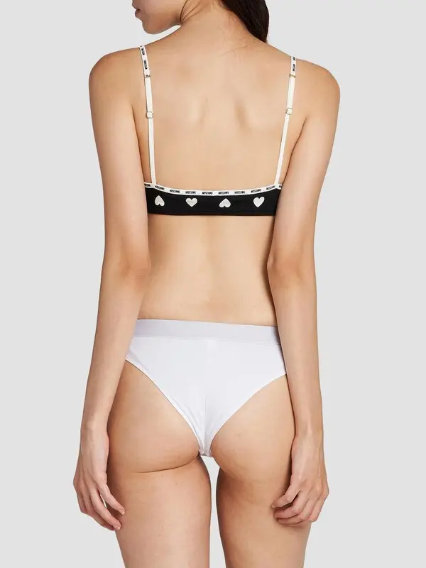 Moschino Heart-print Scoopneck Bralette