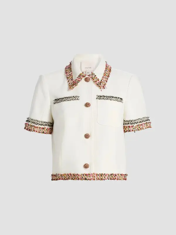 Cinq À Sept Lia Fringe-trim Tailored Jacket