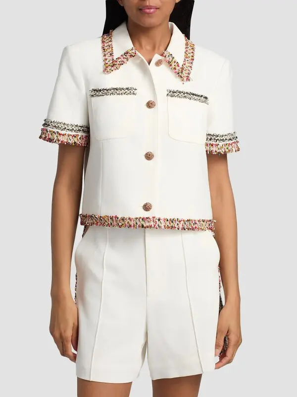 Cinq À Sept Lia Fringe-trim Tailored Jacket