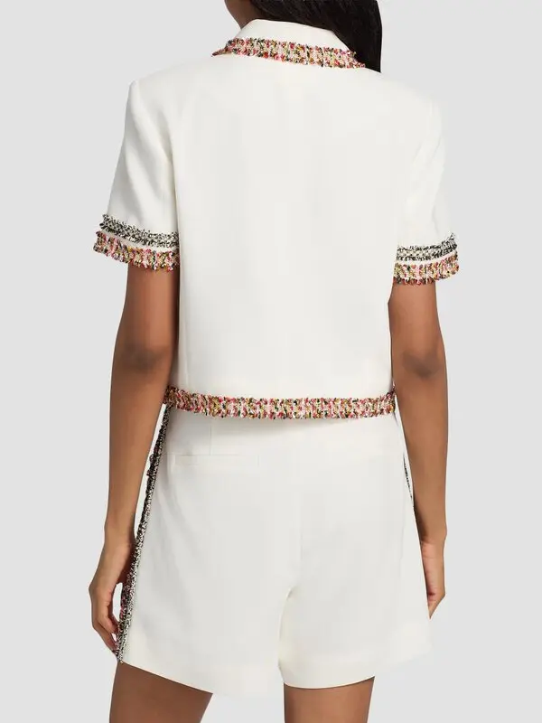 Cinq À Sept Lia Fringe-trim Tailored Jacket