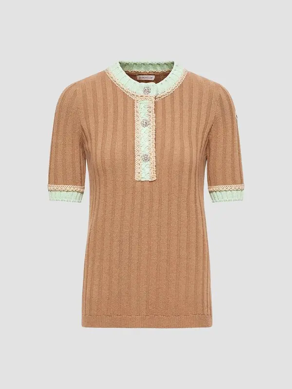 Moncler Crew Neck Sweater In Wool And Cashmere