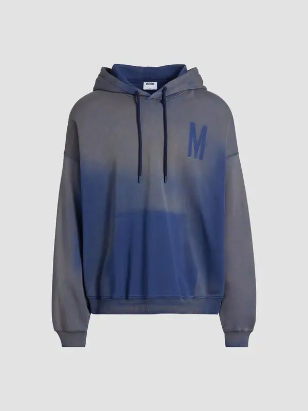 Moschino Monogram Logo Gradient Cotton Hoodie