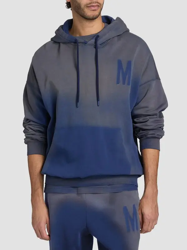 Moschino Monogram Logo Gradient Cotton Hoodie