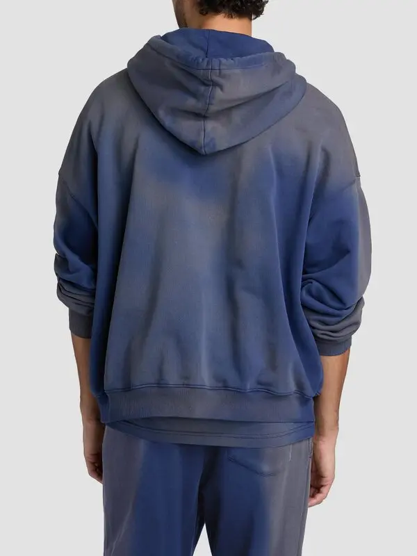 Moschino Monogram Logo Gradient Cotton Hoodie