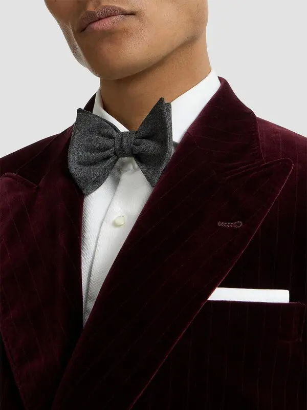 Brunello Cucinelli Cashmere And Silk Lightweight Flannel Bow Tie
