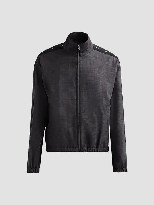 Moschino Tonal-pattern Wool-blend Track Jacket