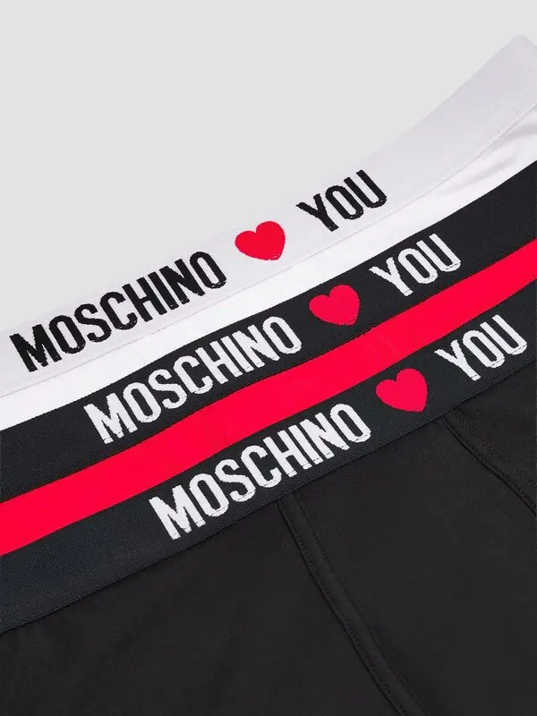 Moschino My Valentine Stretch-jersey Variety Boxer Briefs 3-pack