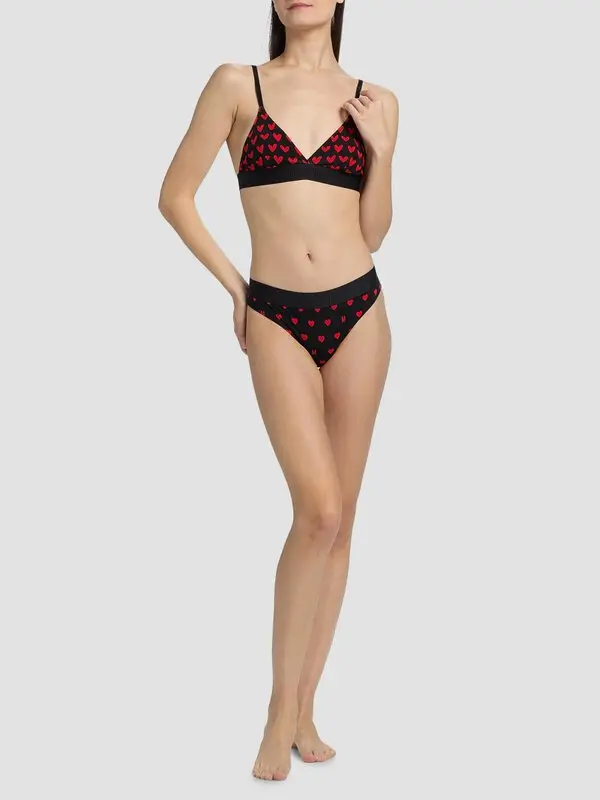 Moschino Intimo Donna M Hearts Triangle Bra