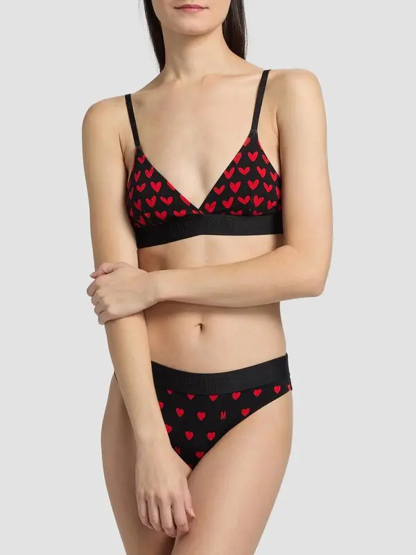 Moschino Intimo Donna M Hearts Triangle Bra