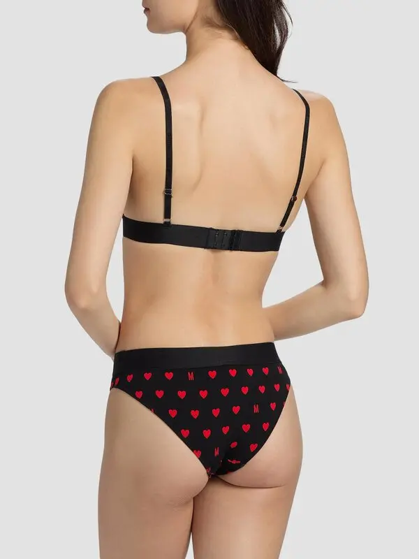 Moschino Intimo Donna M Hearts Triangle Bra