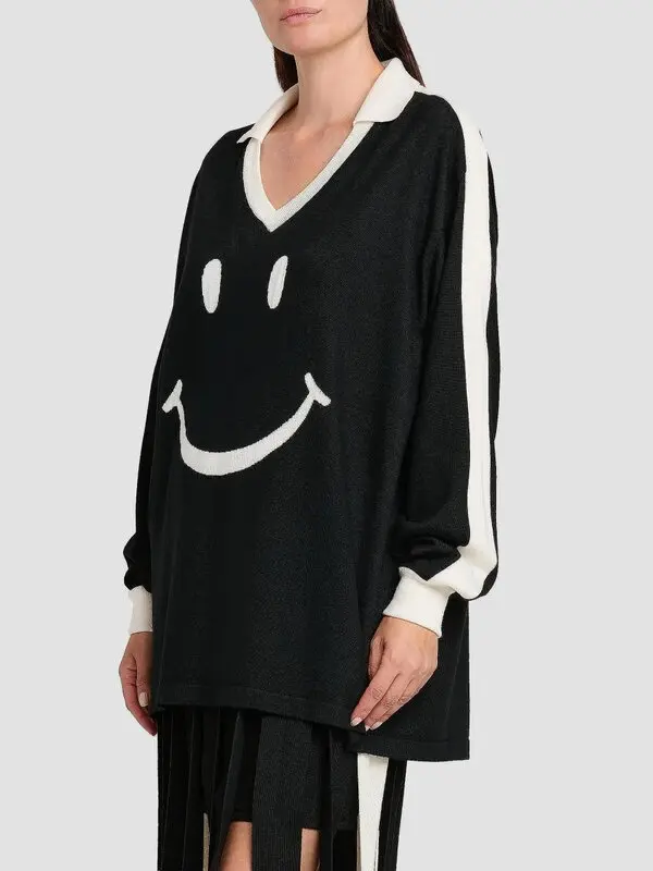 Moschino Smiley Face Wool Sweater