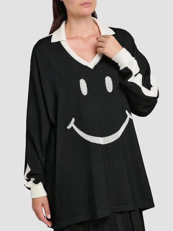 Moschino Smiley Face Wool Sweater